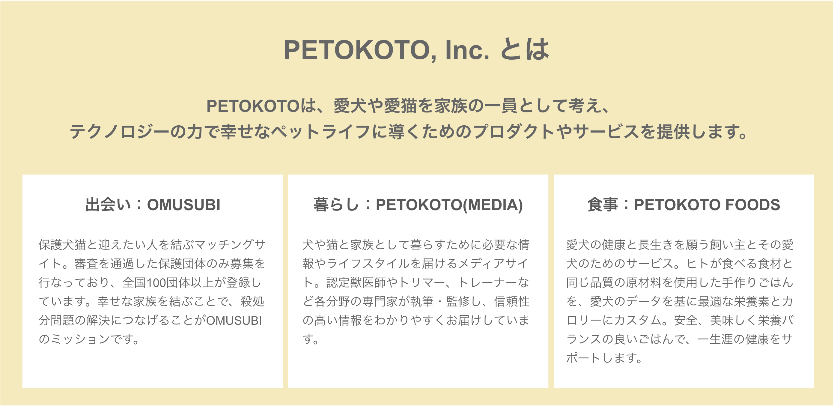 【お知らせ】「株式会社PETOKOTO（ペトコト）」に社名変更いたしました | 株式会社PETOKOTO（ペトコト）